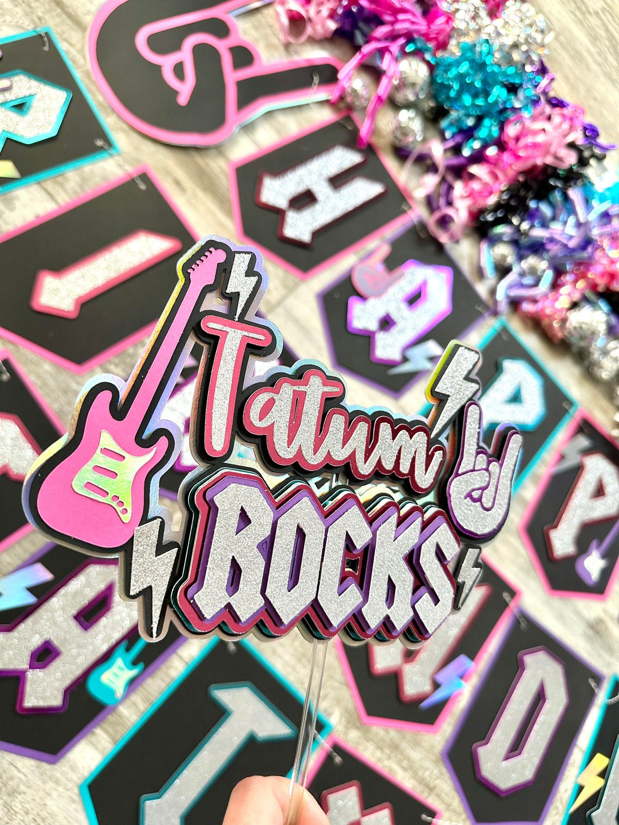 Rock n Roll Birthday Bachelorette Party Banner – Beautiful Chaos Banners