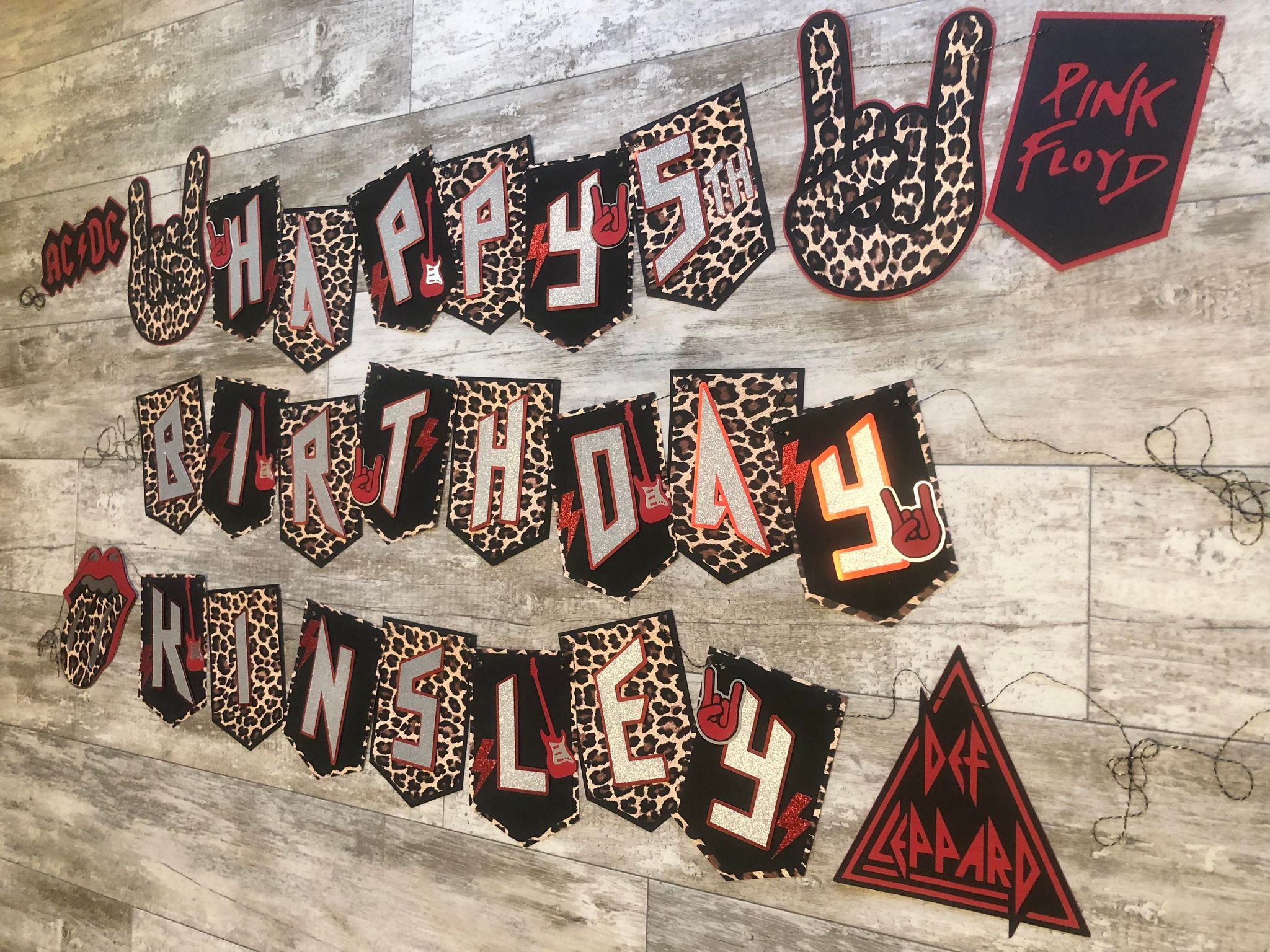 Rock N Rock Leopard Cheetah Print Rockstar 80s Rocker Theme Birthday B ...