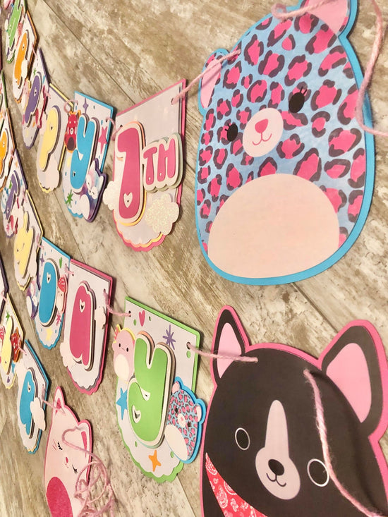 Squishy Stuffed Animal Birthday Banner – Beautiful Chaos Banners