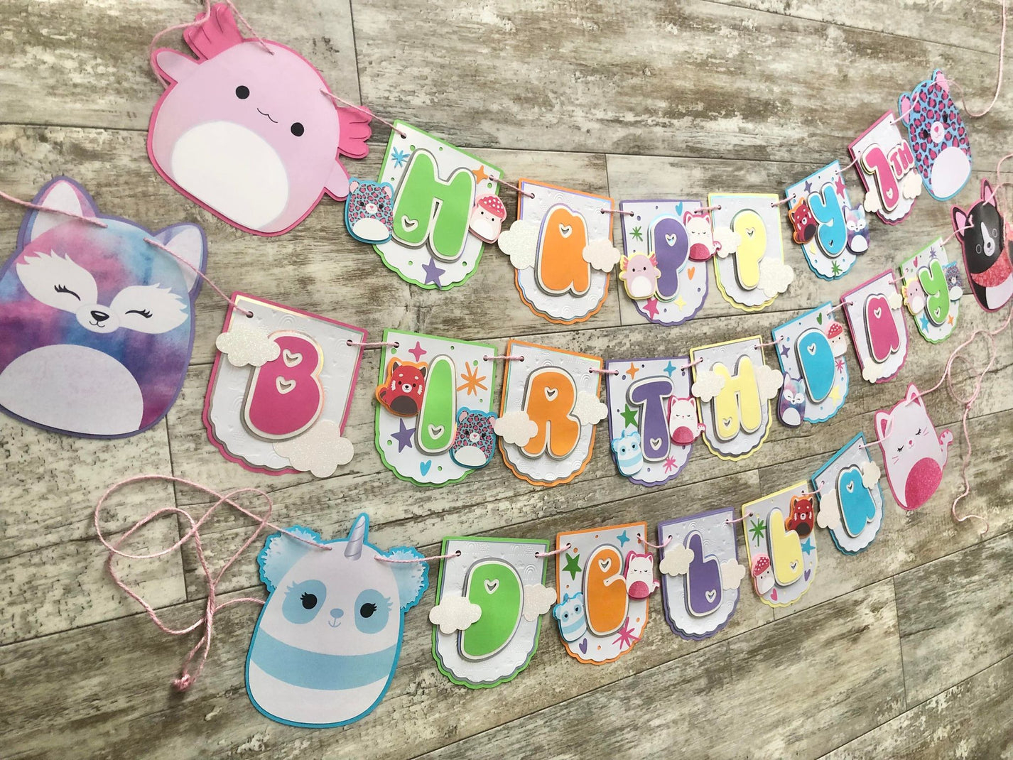 Squishy Stuffed Animal Birthday Banner – Beautiful Chaos Banners