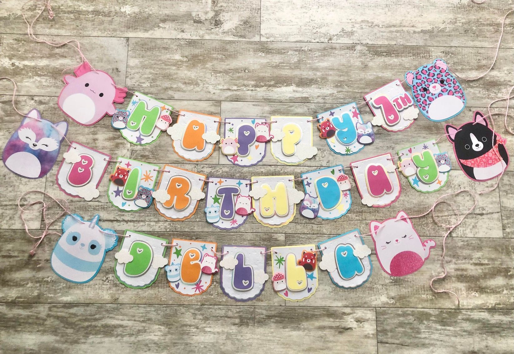 Squishy Stuffed Animal Birthday Banner – Beautiful Chaos Banners