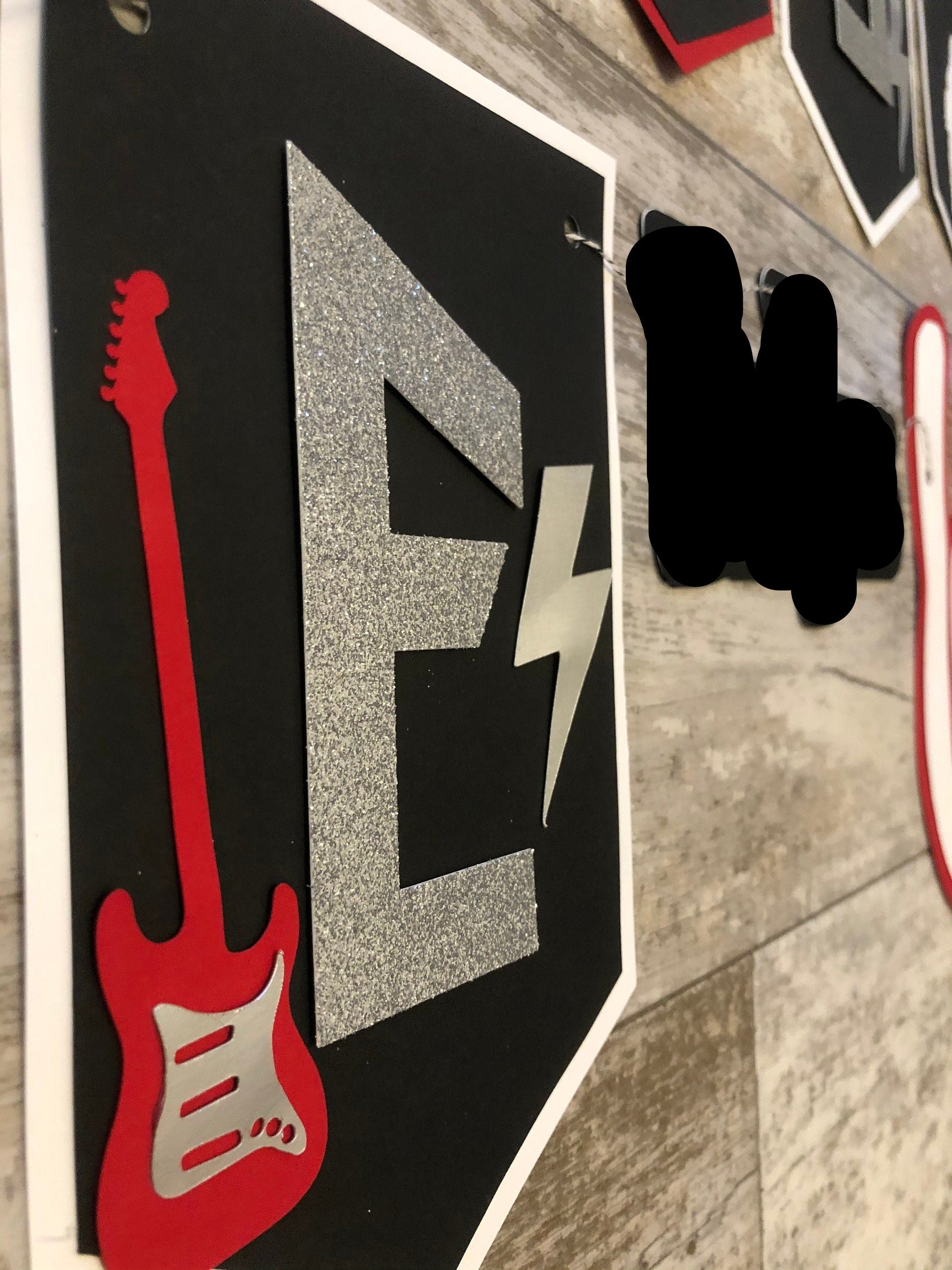 Rock N Roll Rockstar Born To Rock Theme Party Birthday Banner ...
