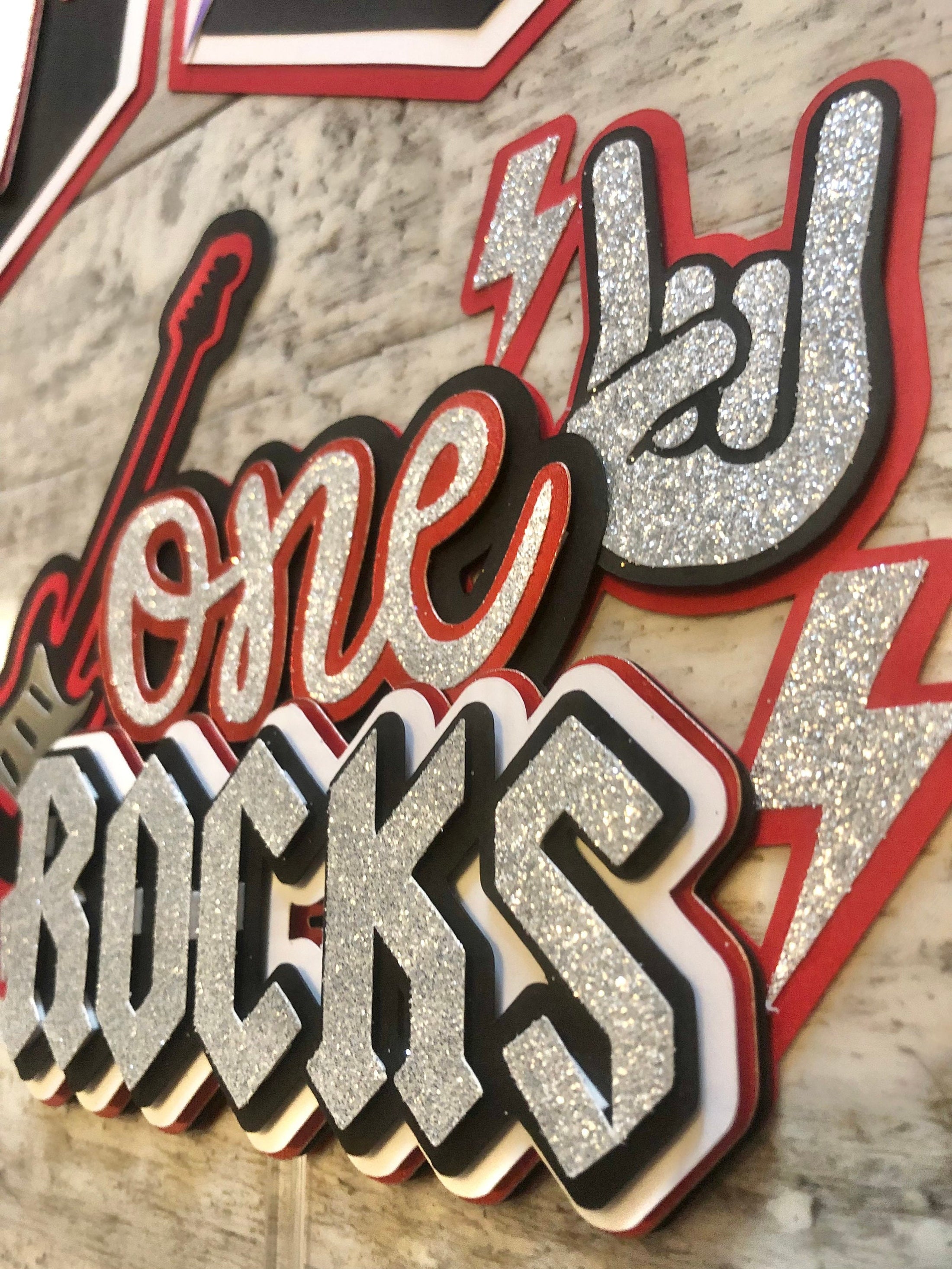Rock N Roll Rockstar Born To Rock Theme Party Birthday Banner ...